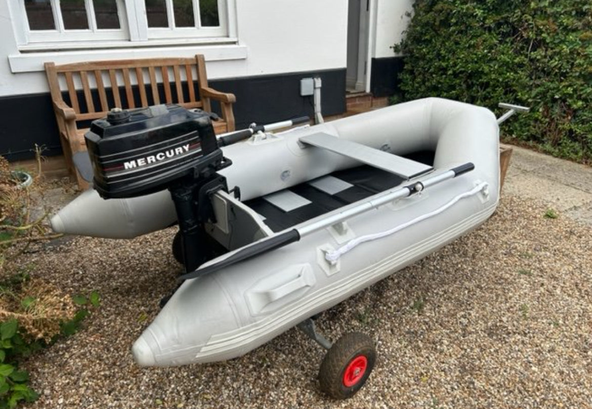 Inflatable dinghy 230 with Mercury 4hp outboard – Sailing-Matters