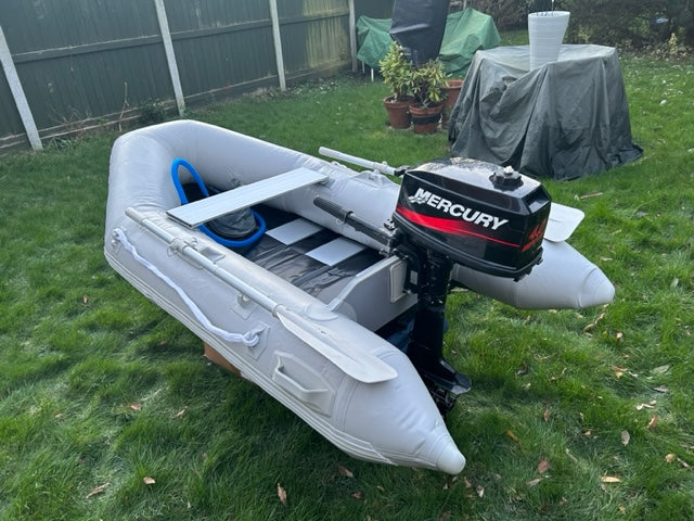 Inflatable dinghy 230 with Mercury 4hp outboard – Sailing-Matters